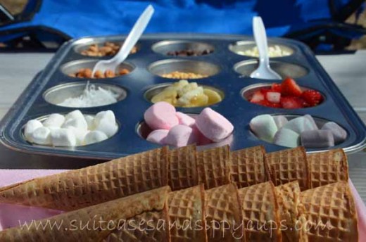 Cornet dessert sur le feu: Pas seulement en camping!