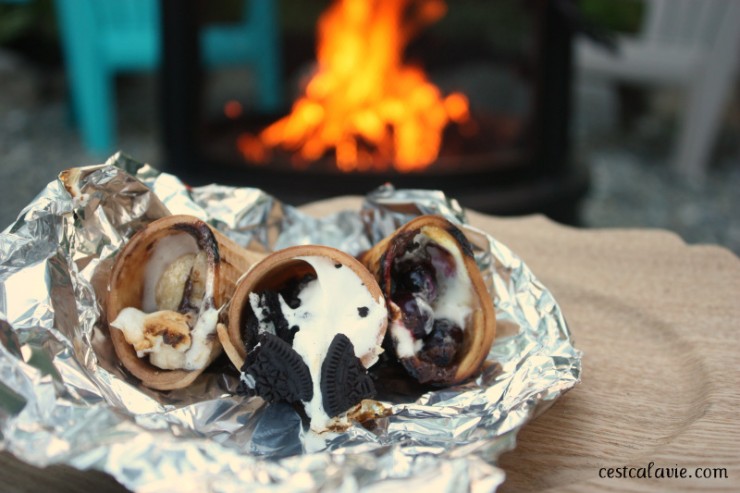 Cornet dessert sur le feu: Pas seulement en camping!